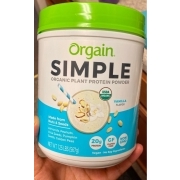 Orgain Protein Powder, Simple, Vanilla: Calories, Nutrition Analysis ...