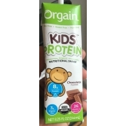 Orgain Protein Shake, Kids, Chocolate, Organic: Calories, Nutrition ...