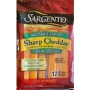 Sargento Cheese Sticks, Reduced Fat, Sharp Cheddar: Calories, Nutrition ...