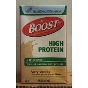 Boost Nutritional Drink, High Protein, Very Vanilla: Calories ...