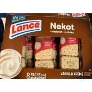 Lance Sandwich Cookies, Vanilla Creme: Calories, Nutrition Analysis ...