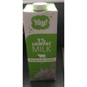 Yay! Milk, Lowfat, 1% Milkfat: Calories, Nutrition Analysis & More ...