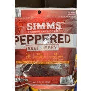 Simms Beef Jerky, Peppered: Calories, Nutrition Analysis & More | Fooducate