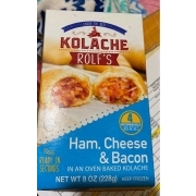 Kolache Rolf's Ham, Cheese & Bacon: Calories, Nutrition Analysis & More ...