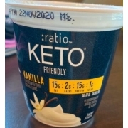 :Ratio Yogurt, Keto Friendly, Vanilla: Calories, Nutrition Analysis ...