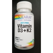 Solaray Vitamin D3, Dietary Supplement: Calories, Nutrition Analysis ...