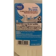Great Value Milk, Low Fat, 1% Milkfat: Calories, Nutrition Analysis ...