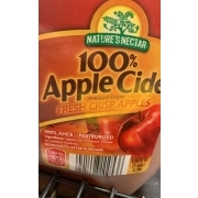 Nature's Nectar 100% Apple Cider: Calories, Nutrition Analysis & More ...