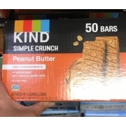 Kind Simple Crunch Granola Bar, Peanut Butter: Calories, Nutrition ...