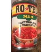 Ro-Tel Diced Tomatoes & Green Chilies, Mild: Calories, Nutrition ...