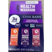 Health Warrior Chia Bars, Chocolate, Variety Bars: Calories, Nutrition ...