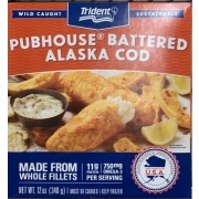 Trident Seafoods Alaska Cod, Pubhouse Battered: Calories, Nutrition ...