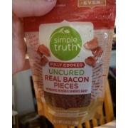 Simple Truth Real Bacon Pieces, Uncured, Fully Cooked: Calories ...
