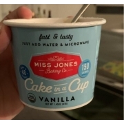 Miss Jones Baking Co Cake in a Cup, Vanilla: Calories, Nutrition ...