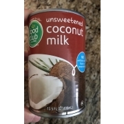 Food Club Coconut Milk, Unsweetened: Calories, Nutrition Analysis ...