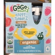 Materne GoGo Squeez Apple, Banana, Strawberry: Calories, Nutrition ...