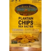 SunRidge Farms Plantain Chips, Crispy Roasted And Sea Salted: Calories ...