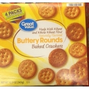 Great Value Baked Crackers, Buttery Rounds: Calories, Nutrition ...