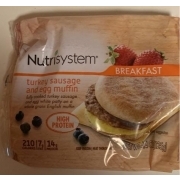 Nutrisystem Breakfast, Turkey Sausage And Egg Muffin: Calories ...