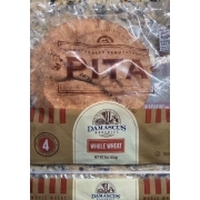 Damascus Bakeries All Natural Pitas 4 Whole Wheat, Flatbread: Calories ...