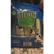 Happy Farms String Cheese, Low-moisture Part-skim: Calories, Nutrition ...