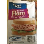 Great Value Cooked Ham, 97% Fat Free, water added: Calories, Nutrition ...