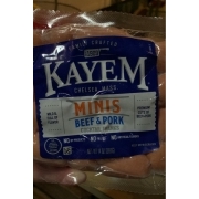 Kayem Franks, Cocktail, Minis, Beef & Pork: Calories, Nutrition ...