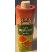 Sprouts Farmers Market 100% Watermelon Juice: Calories, Nutrition ...
