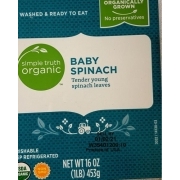 Simple Truth Organic Spinach, Baby: Calories, Nutrition Analysis & More ...