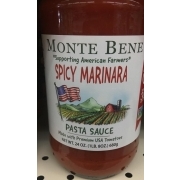 Monte Bene Spicy Marinara Pasta Sauce: Calories, Nutrition Analysis ...