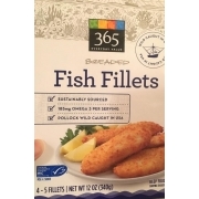 365 Everyday Value Fish Fillets, Breaded: Calories, Nutrition Analysis ...
