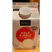 Essential Everyday Milk, Half & Half Ultra Pasteurized: Calories ...