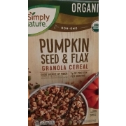 Simply Nature Cereal, Granola, Pumpkin Seed & Flax: Calories, Nutrition ...