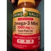 Spring Valley Omega-3 Mini, 1000 mg: Calories, Nutrition Analysis ...