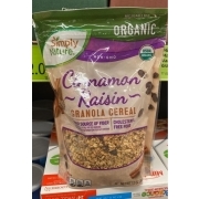 Simply Nature Granola Cereal, Cinnamon Raisin: Calories, Nutrition ...