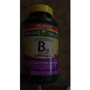 Spring Valley B12 Metabolism Support, Dietary Supplements: Calories ...