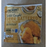 Fremont Wild Caught Beer Battered Cod Fillets: Calories, Nutrition ...