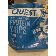 Quest Protein Chips, Tortilla Style, Ranch: Calories, Nutrition ...