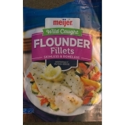 Meijer Flounder Fillets, Skinless & Boneless, Wild Caught: Calories ...