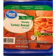 Great Value Thin Sliced, Turkey Breast, Honey: Calories, Nutrition ...