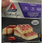 Atkins Endulge Treat Dessert Bar, Strawberry Cheesecake: Calories ...