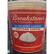 Breakstone's Cottage Cheese, 2% Milkfat Lowfat, Small Curd: Calories ...