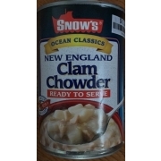 Snow's Clam Chowder, New England, Ready to Serve: Calories, Nutrition ...