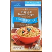 Millville Instant Oatmeal, Lower Sugar, Maple & Brown Sugar: Calories ...