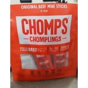 Chomps Chomplings Beef Mini Sticks, Original, Grass Fed Beef: Calories ...