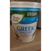 Simply Nature Yogurt, Greek, Vanilla Bean: Calories, Nutrition Analysis ...