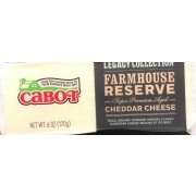Cabot Cheddar Cheese, Aged: Calories, Nutrition Analysis & More | Fooducate