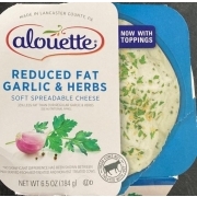 Alouette Spreadable Cheese, Light, Garlic & Herbs: Calories, Nutrition ...