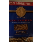 Columbia Pasta, Rotini: Calories, Nutrition Analysis & More | Fooducate