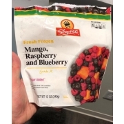 ShopRite Mango, Raspberry And Blueberry: Calories, Nutrition Analysis ...